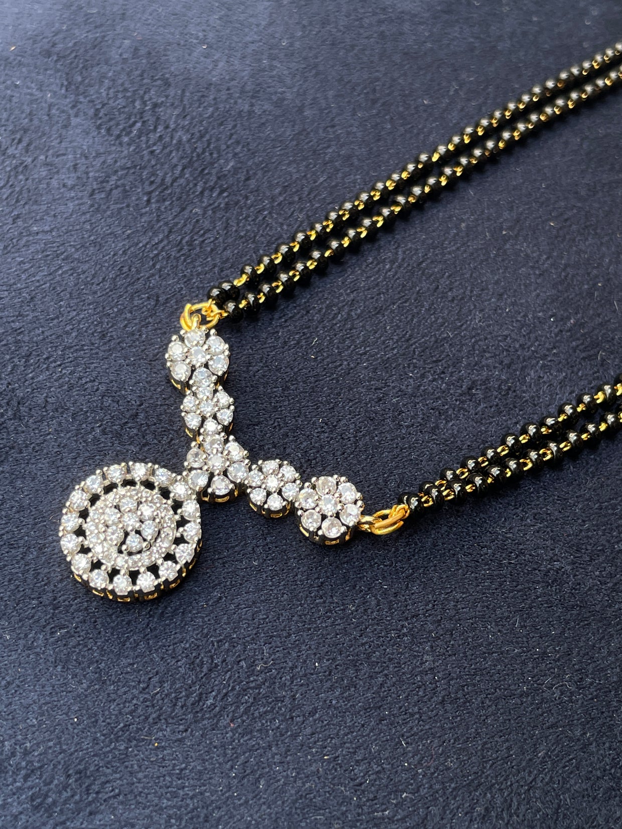 Disha Parmar Wedding Inspired Morden Gold Diamond Mangalsutra ...